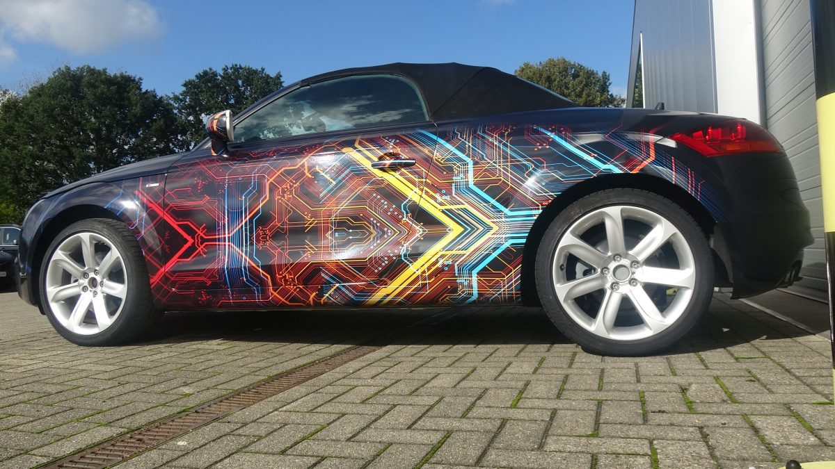 De vier printable car wrap folies van Grafityp, voor elk wat wils!